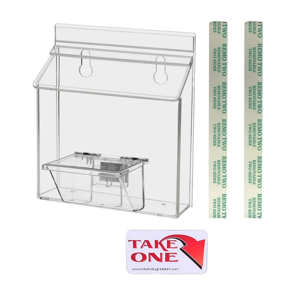 Marketing Holders Outdoor Brochure Holder 6"W x 4"H Postcard Wall Mount ...