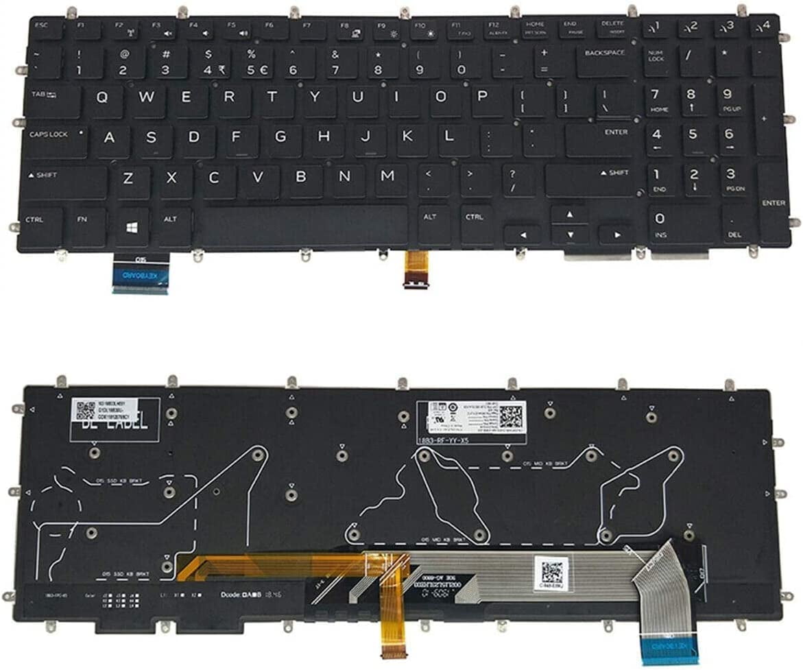 New US Black English Backlit Laptop Keyboard (Without palmrest) for ...