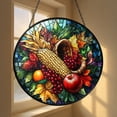 Autumn Harvest Cornucopia Stained Glass Suncatcher – Seasonal Window ...