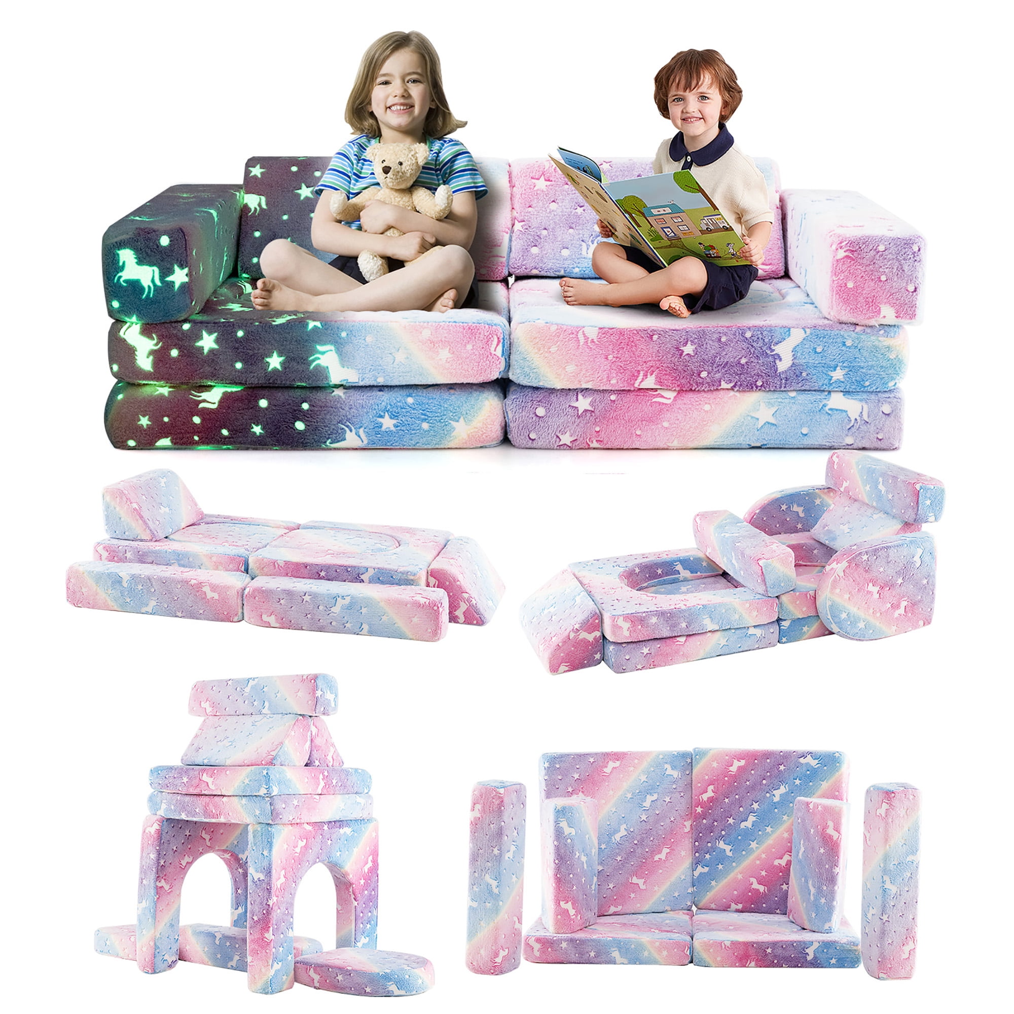 Click here for Gymax 10 Pcs Modular Kids Play Couch Sectional Sof... prices