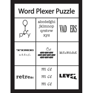 Brain Teasers Rebus Puzzles Large Print : Word Picture Puzzles Plexer ...