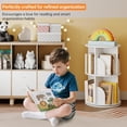 Rotating 2-Tier Bookshelf, 360° Spinning Corner Bookcase with Lazy ...