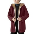 AHTJRT Cardigans for Boys Full Zip Plush Sherpa Fleece Lined Hooded ...
