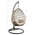 Outdoor Swing Egg Chair, Modern Patio Swing Chair with Stand and ...