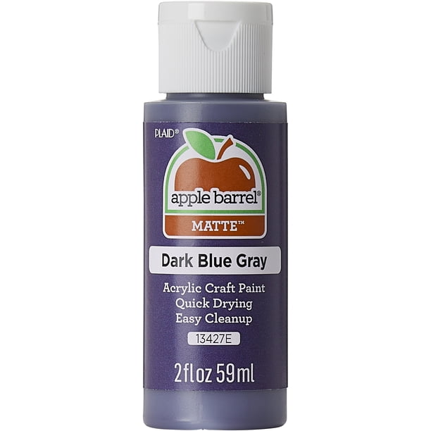 Apple Barrel Acrylic Craft Paint, Matte Finish, Dark Blue Gray, 2 fl oz ...