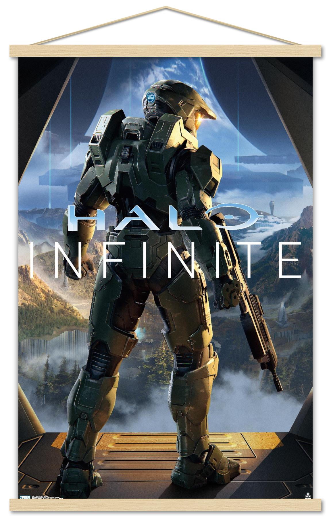 Halo Infinite - Key Art Wall Poster with Wooden Magnetic Frame, 22.375 ...