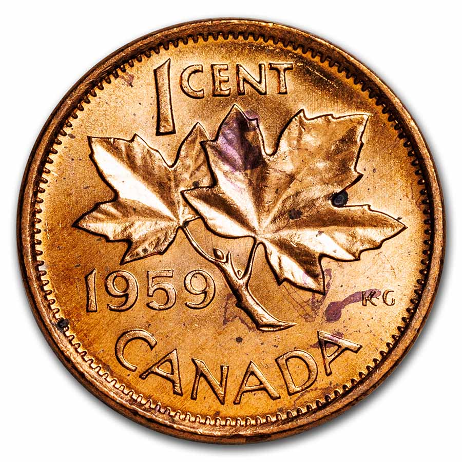 1959 Canada Copper Cent BU/Prooflike - Walmart.com