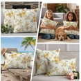 2 Pack Outdoor Waterproof Throw Pillow Covers,Orange Yellow Flowers ...