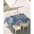 54x80 Inch Outdoor Tablecloth with Umbrella Hole Zipper Rectangle Navy ...