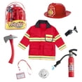 Born Toys Kids Fireman Costume with Accessories, Washable, Red, Ideal ...