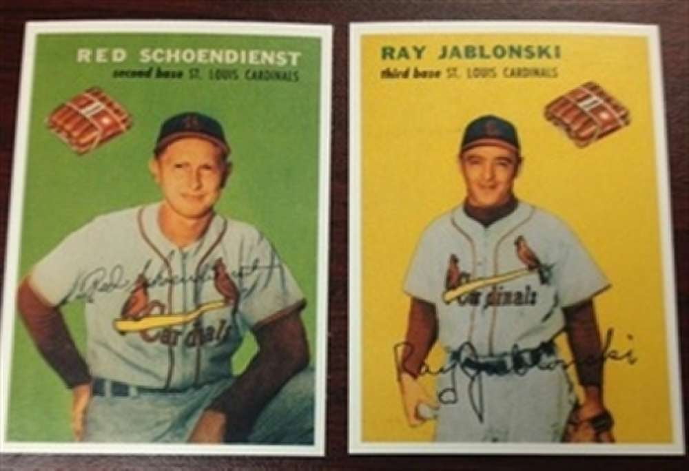 1954 Wilson Franks REPRINT St. Louis Cardinals Team Set 2 Cards Near NM ...