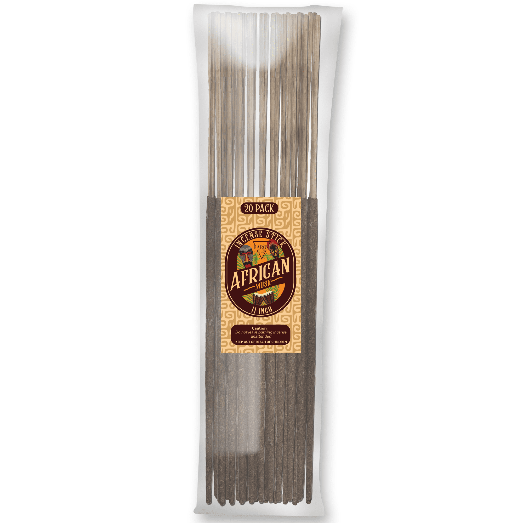 Bargz African Musk Natural Incense Stick 11 Inch Sticks - 20 Pack ...