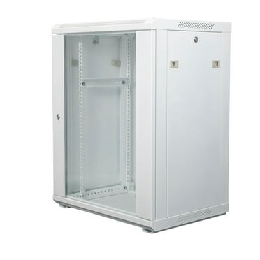 NavePoint 18U Server Rack with Swing Gate - 18U Wall Mount Rack for 19 ...