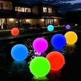 16''Inflatable LED Light Up Beach Ball, 13 Colors Changing Waterproof ...