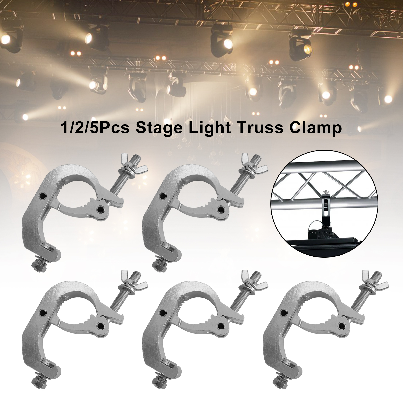 Motor Genic 1/2/5Pcs Stage Light Truss Clamp Fit Od 35-52mm Pipe For ...