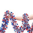 16.4ft LED Patriotic Glitter Tinsel Garland Decoration 4th of July ...