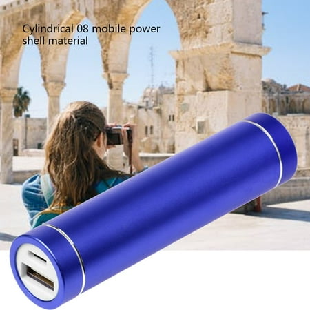 Multicolor Cylinder Power Bank Battery Shell 1x18650 With USB Charging ...