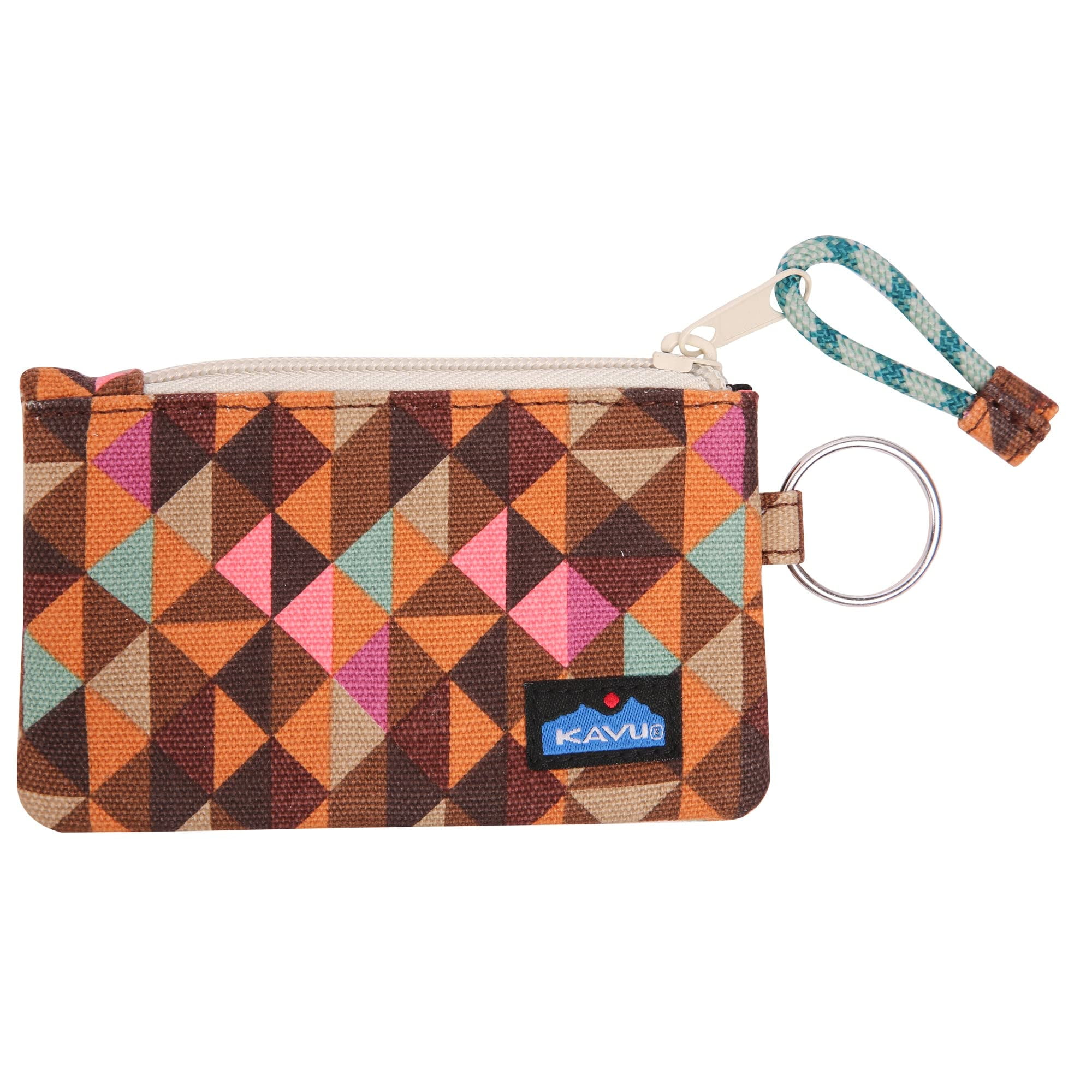 KAVU Stirling Double Sided Slim Cotton Canvas Zip Wallet - Jumble Dash ...