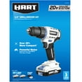 HART 20V Cordless 1/2-inch Drill/Driver Kit, 2-Speed, 475 in-lbs Torque ...