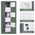 MIIIKO Metal Locker for Gym, School, Office, 71" Metal Storage Locker ...