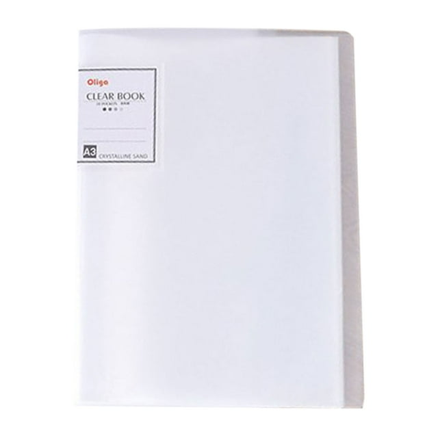 JeashCHAT A3 30 Pages Storage Book, Binder with Plastic Sleeves, Clear ...