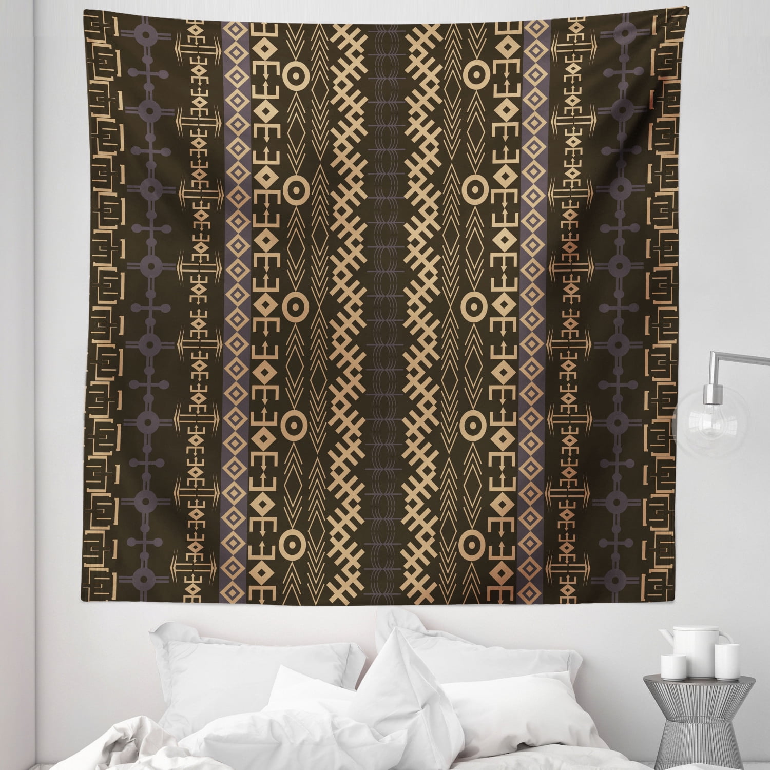 African Tapestry, Traditional Pattern Geometric Shapes Arrows Striped ...