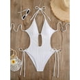 Chic Backless Halter One-Piece Swimsuit for Women - Sexy, High Stretch ...
