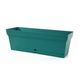 Rugg 25" x 9" x 9" Rectangle Cappuccino Resin and Plastic Window Box ...