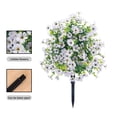 Artificial Violet Flowers, Garden Stake Flower Decor With Full Bloom ...