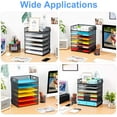 6 Tier Mesh File Organization with Handle,Paper Letter Tray Organizer ...