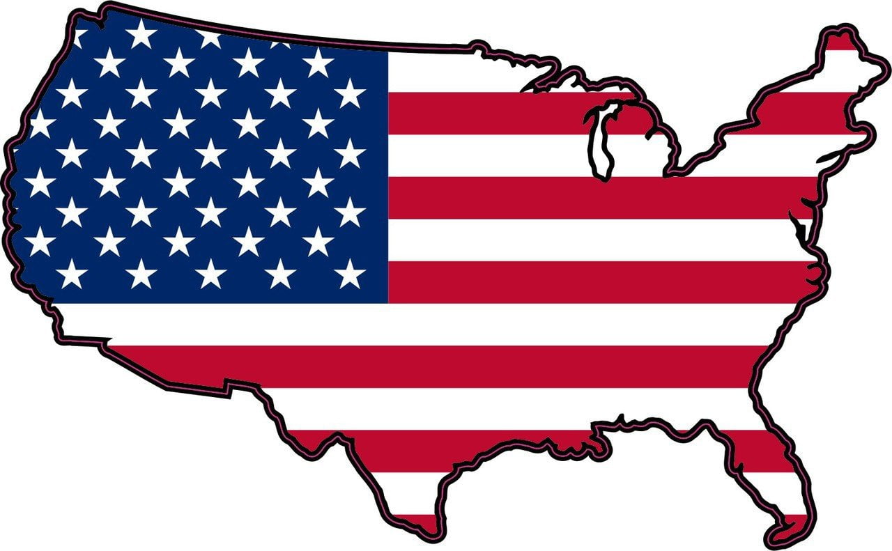 5in x 3in Die Cut USA United States Of America Flag Bumper Sticker ... 5in x 3in Die Cut USA United States Of America Flag Bumper Sticker ...