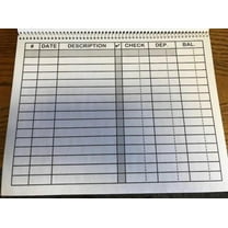 5 Pack Large Print Checkbook Transaction Register, Easy to Fit Inside ...