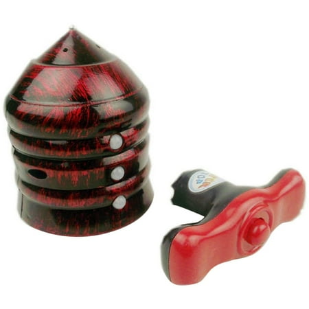 EAGLE Seven LED Lights Wooden Laser Spinner Fidget Peg Top Hand Spinner ...