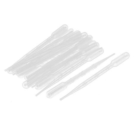 3ML Plastic Disposable Eye Dropper Graduated Transfer Pipette 160mm ...