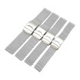Agiufgs Watch Strap Steel Silver Adjustable, Double Insurance Folding ...