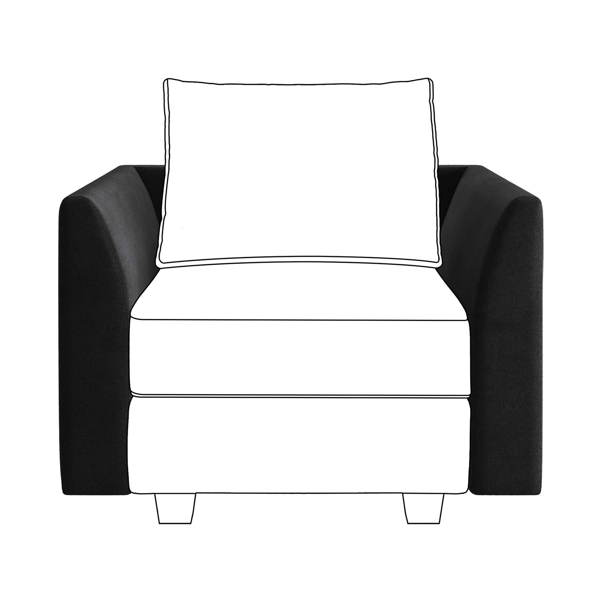 Click here for Honbay Velvet Side Armrest Module For Modular Sect... prices