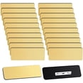 100 Pieces Name Tags with Pins 1 x 3 Inches Blank Name Tags Reusable ID ...