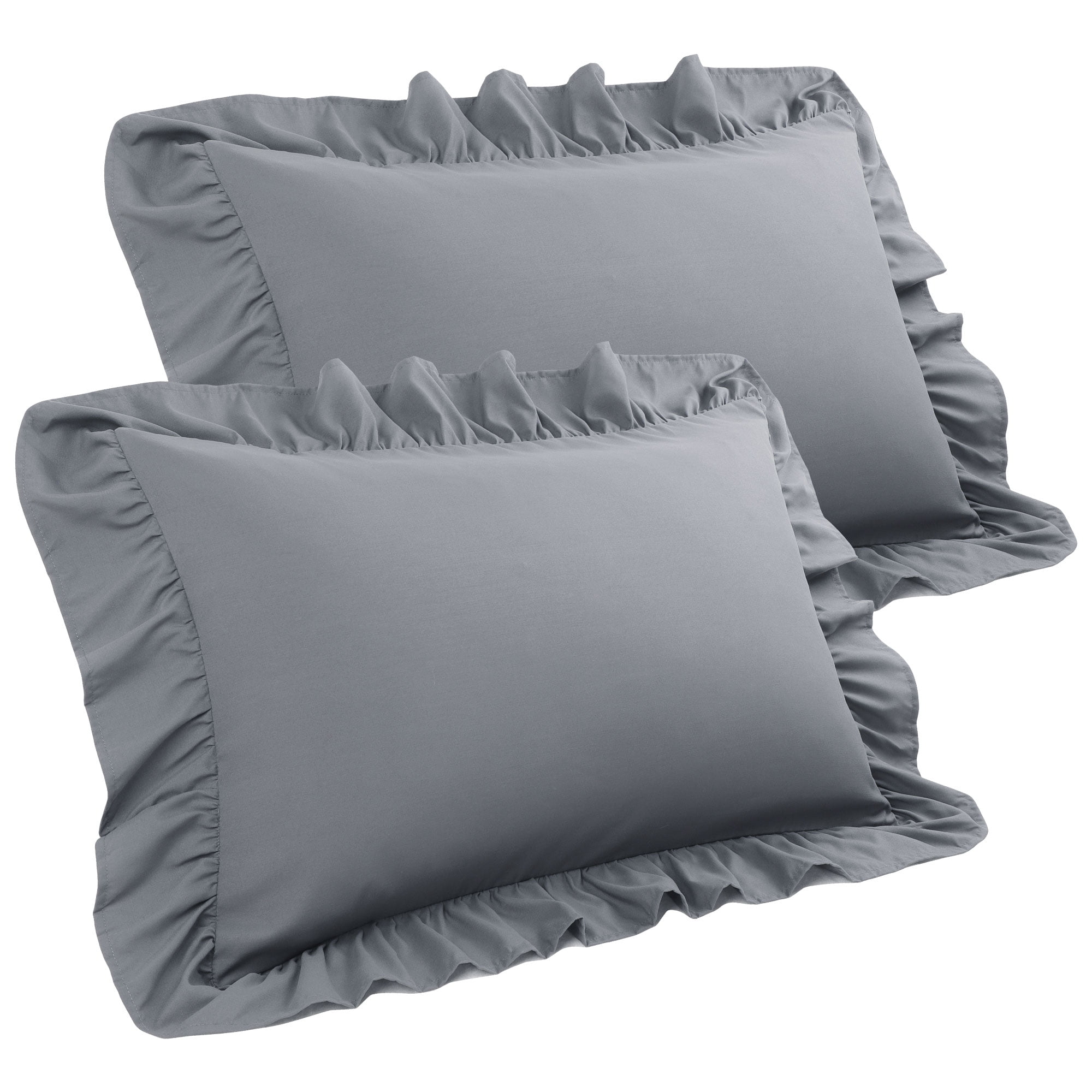 Click here for Piccocasa Microfiber Ruffle Pillowcases 2 Pcs With... prices