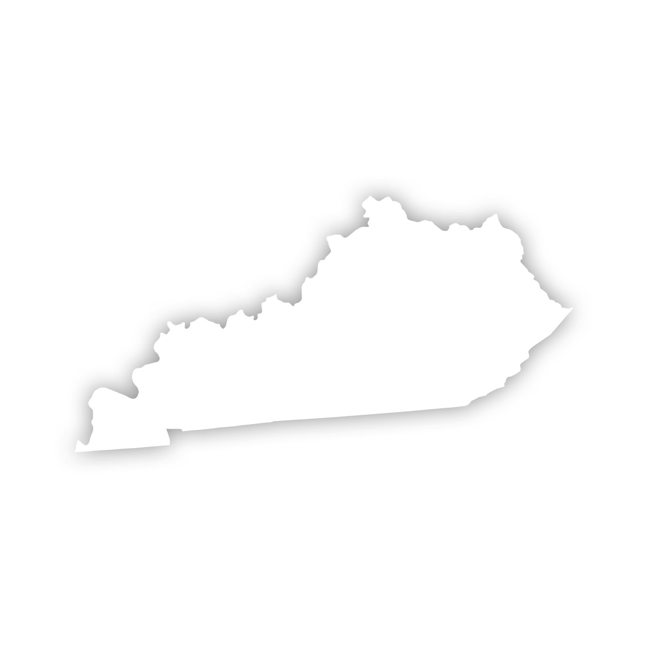 Kentucky Shaped Sticker Decal Die Cut - Self Adhesive Vinyl ...