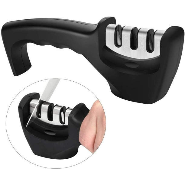 Afilador de cuchillos: la herramienta de afilado de cuchillos de 3 pasos ayuda a reparar ...