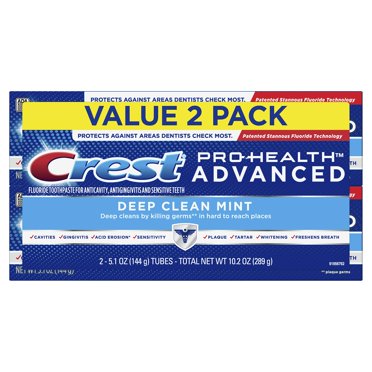 Crest Pro Health Advanced Deep Clean Toothpaste, Mint, 5.1 oz, 3 Pack ...