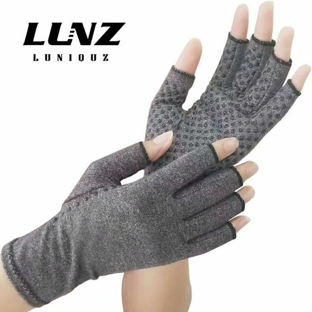 Arthritis Gloves with Grips for Men Women Fingerless Compression to ...
