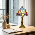 BGZLEU Stained Glass Table Lamp,Vintage Style Desk Lamp,Mid Century ...
