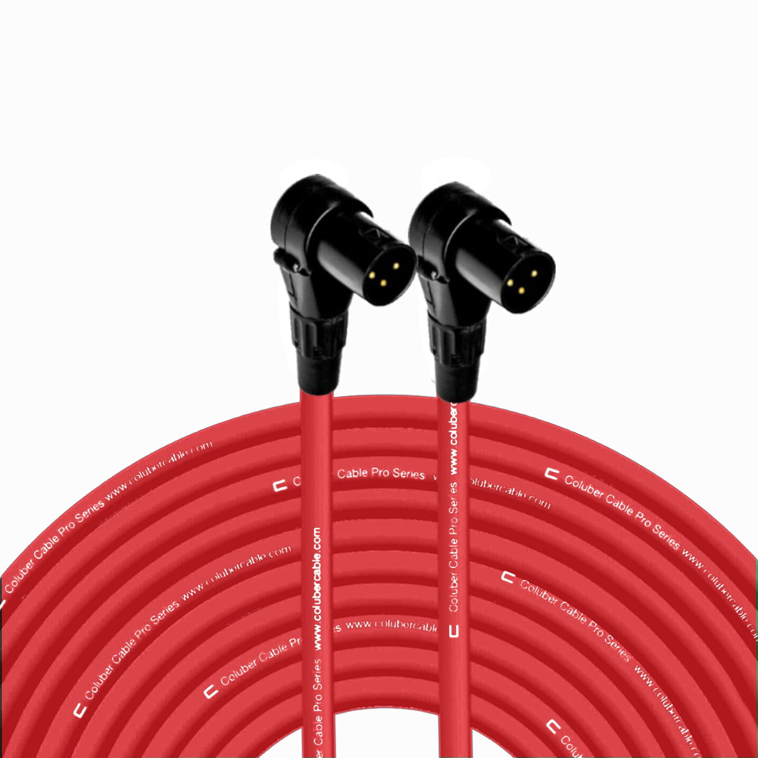Coluber Cable - Right Angle XLR Male to Right Angle XLR Male Pro Audio ...