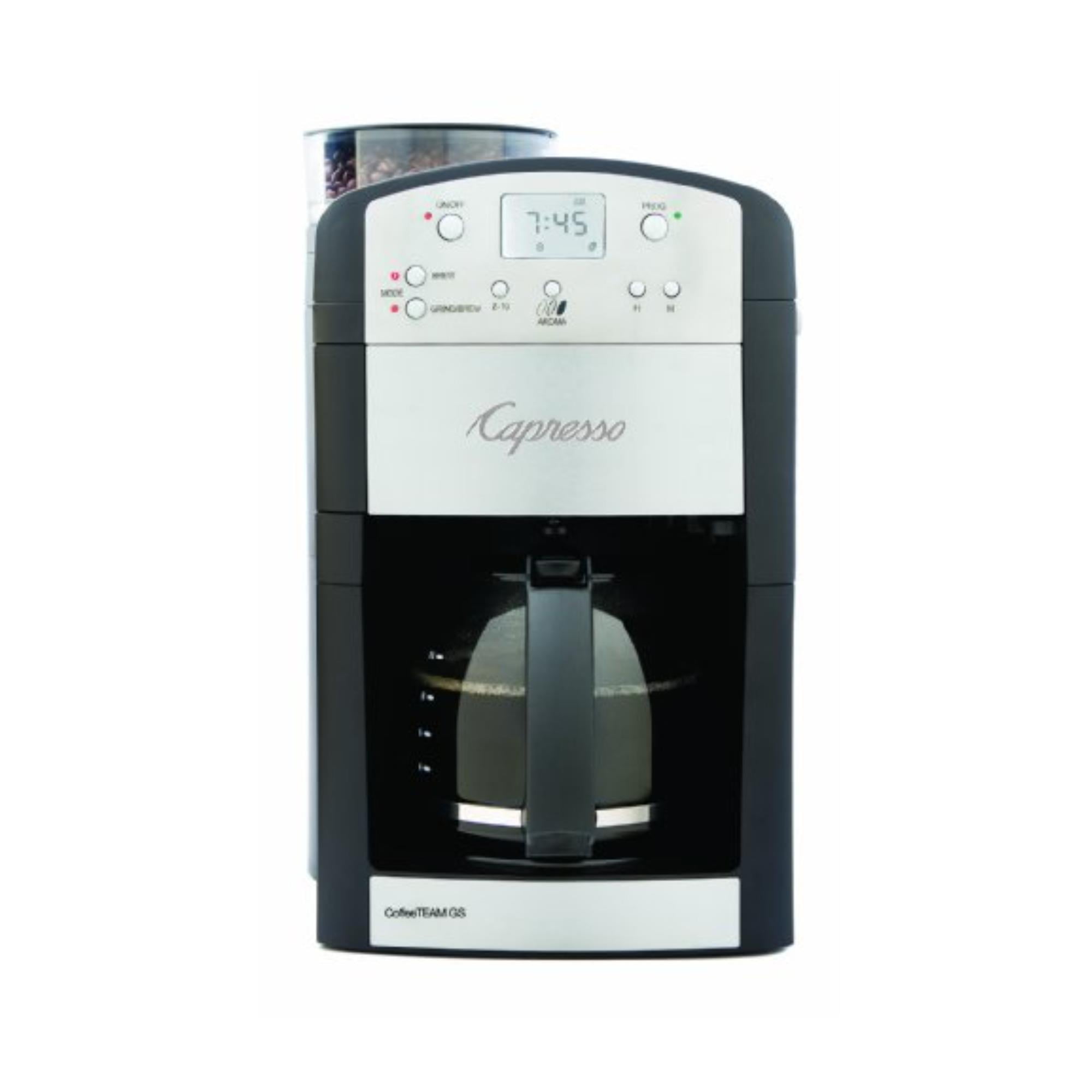 Capresso 464.05 CoffeeTeam GS 10-Cup Digital Coffee Maker - Walmart.com ...
