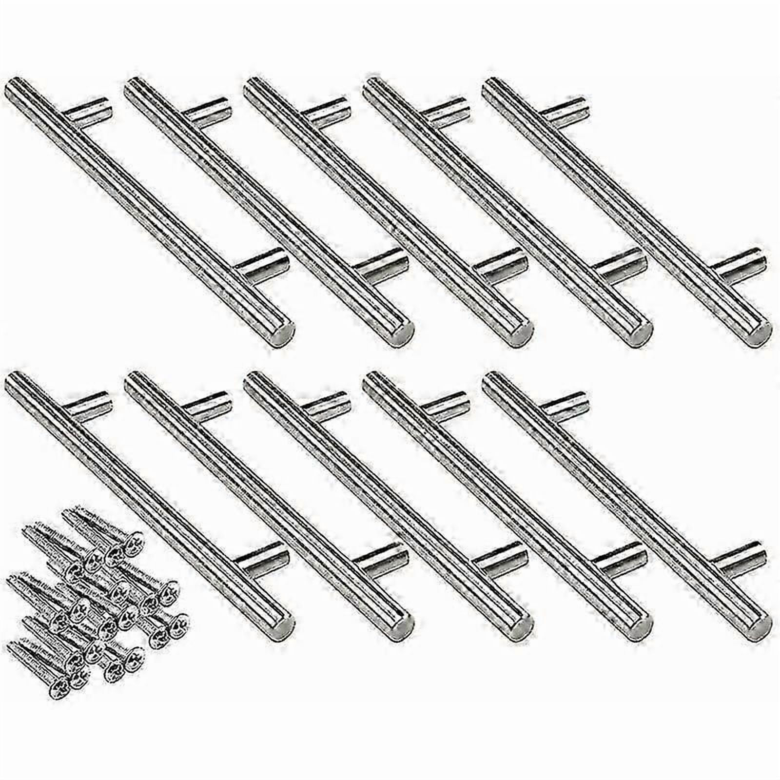 10x 160mm Stainless Steel T Bar Kitchen Handles, 12mm Cabinet Door Bar ...