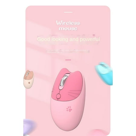 Wireless Mouse 2.4g+bluetooth Dual Template Mouse Office Girl Cute ...