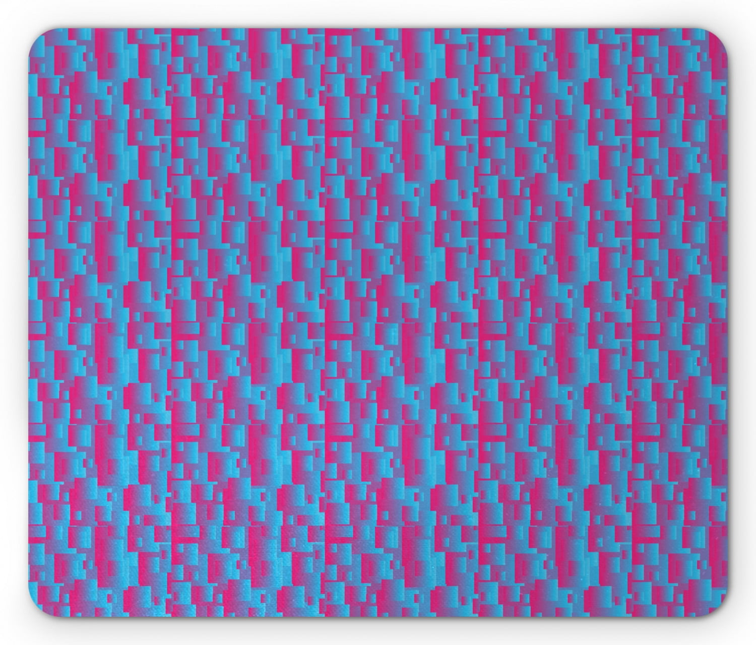 Blue and Pink Mouse Pad, Abstract Contemporary Pattern with Vibrant ...