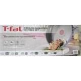 T-fal Excellence Ceramic Non-Stick Cookware Set, 10-Piece - Blue ...