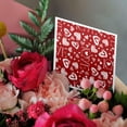 3drose, Charming Valentines Day Pattern of Hearts and Love White on Red ...